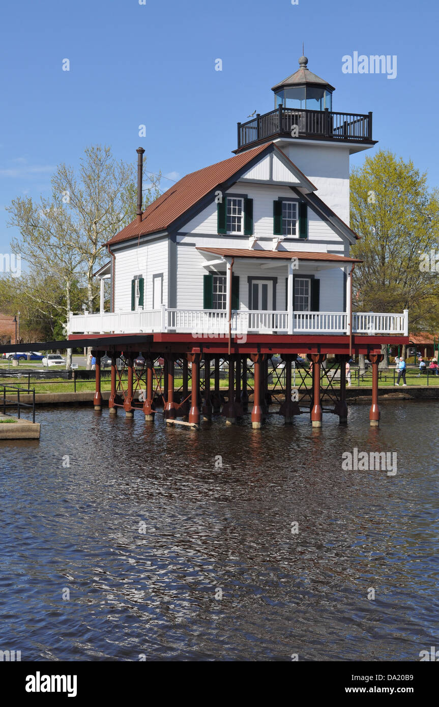 The Roanoke River Lighthouse located at Edenton, North Carolina Stock ...