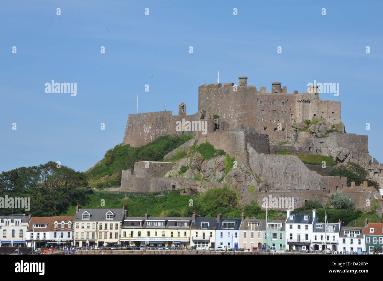 Mont Orgueil castle at Gorey in Jersey Stock Photo - Alamy