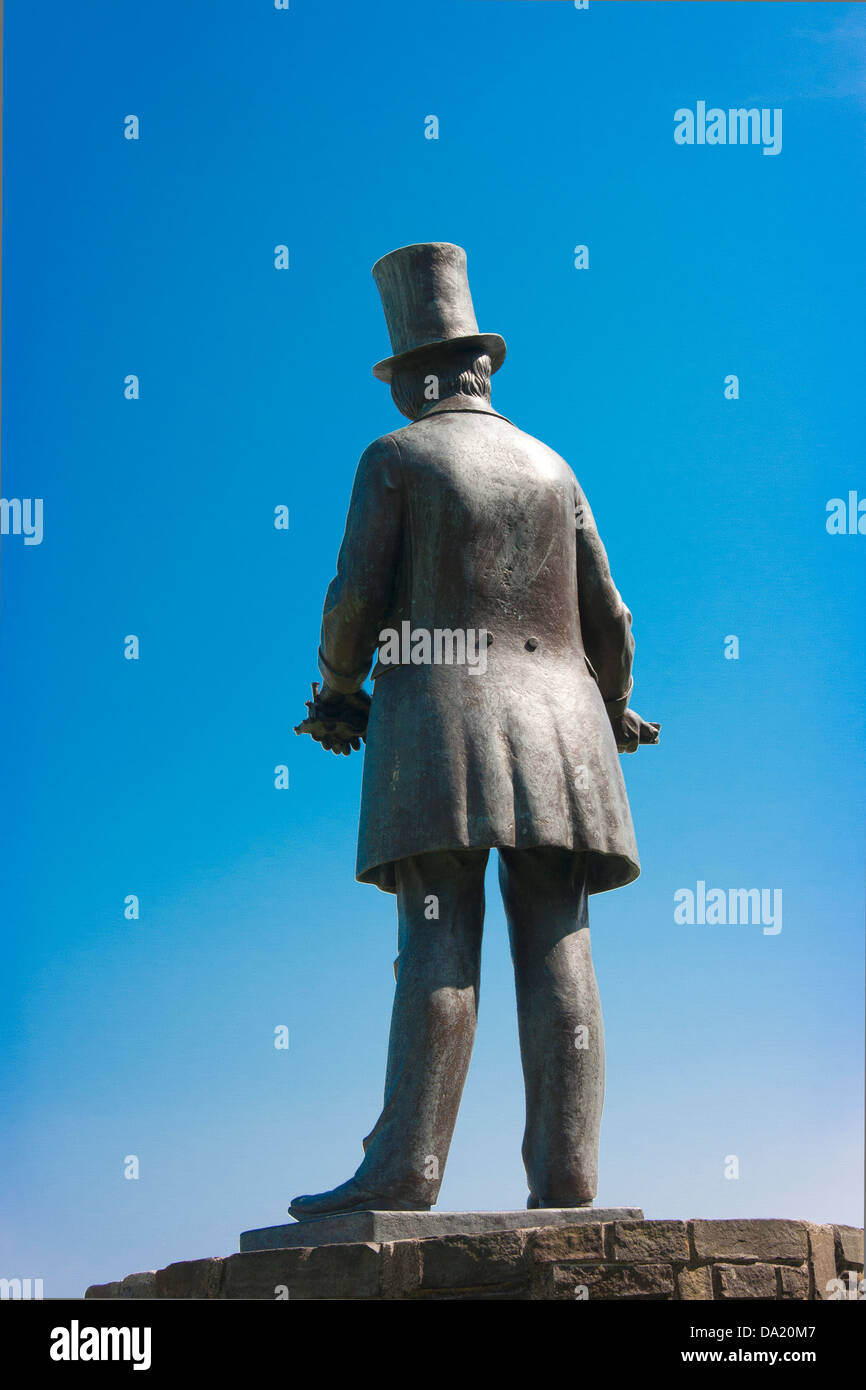 Bronze statue of Isambard Kingdom Brunel at Neyland, Pembrokeshire . It ...