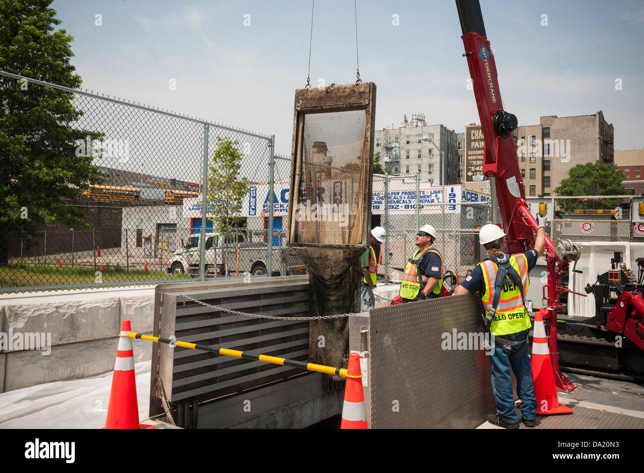 Field operation workers from the NYC Dept. of Environmental Protection ...