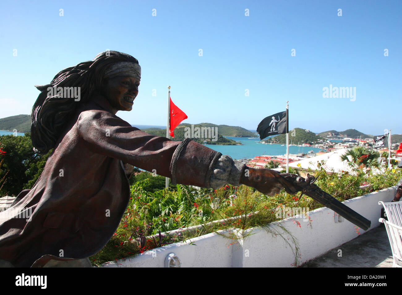 Pirate statue, Blackbeard's Castle, Charlotte Amalie, St. Thomas, U.S ...