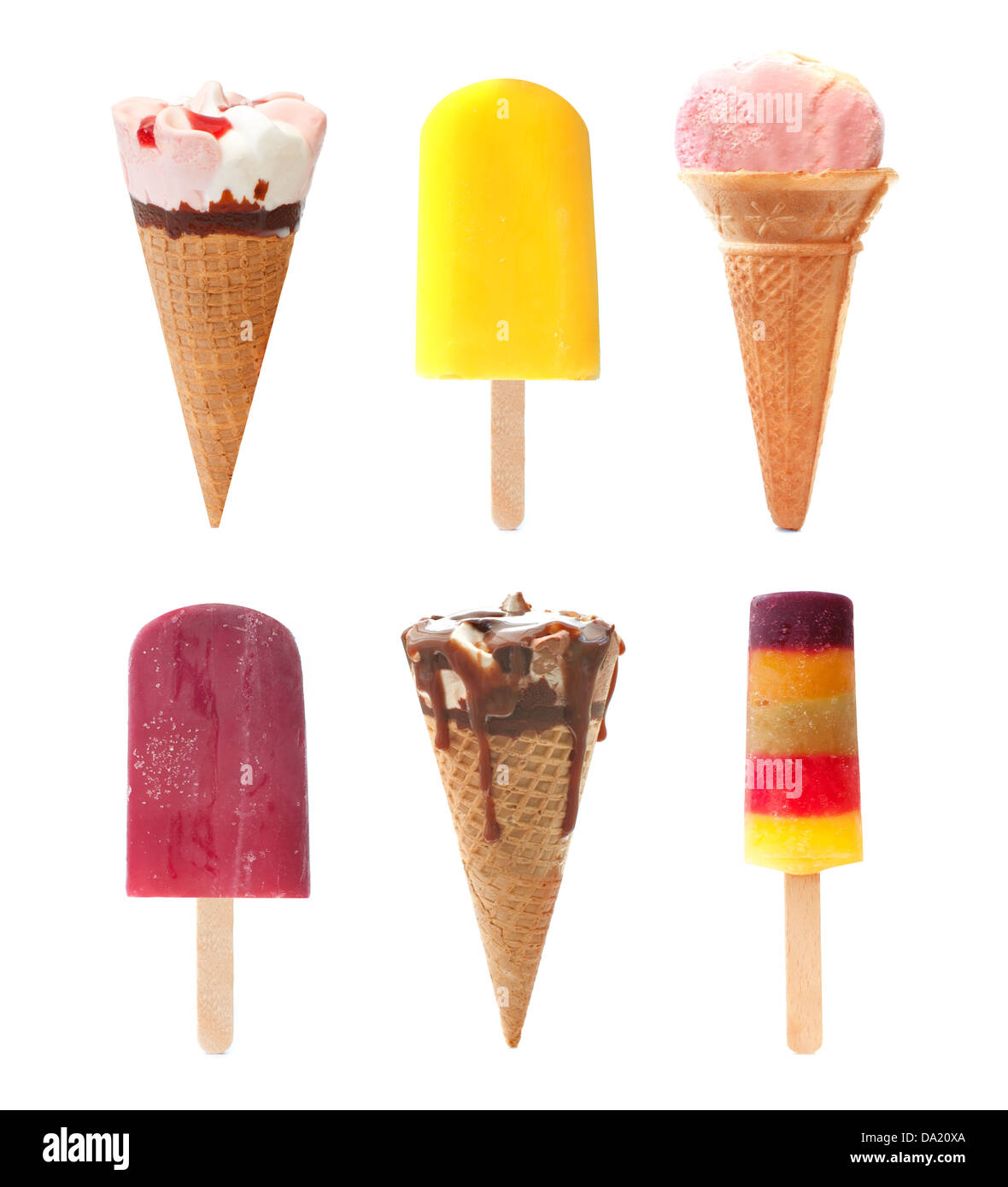 Icecream cones and popsicles Stock Photo - Alamy