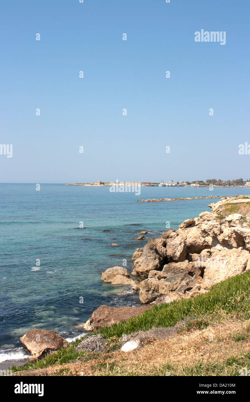 Sea shore at Paphos, Cyprus Stock Photo - Alamy