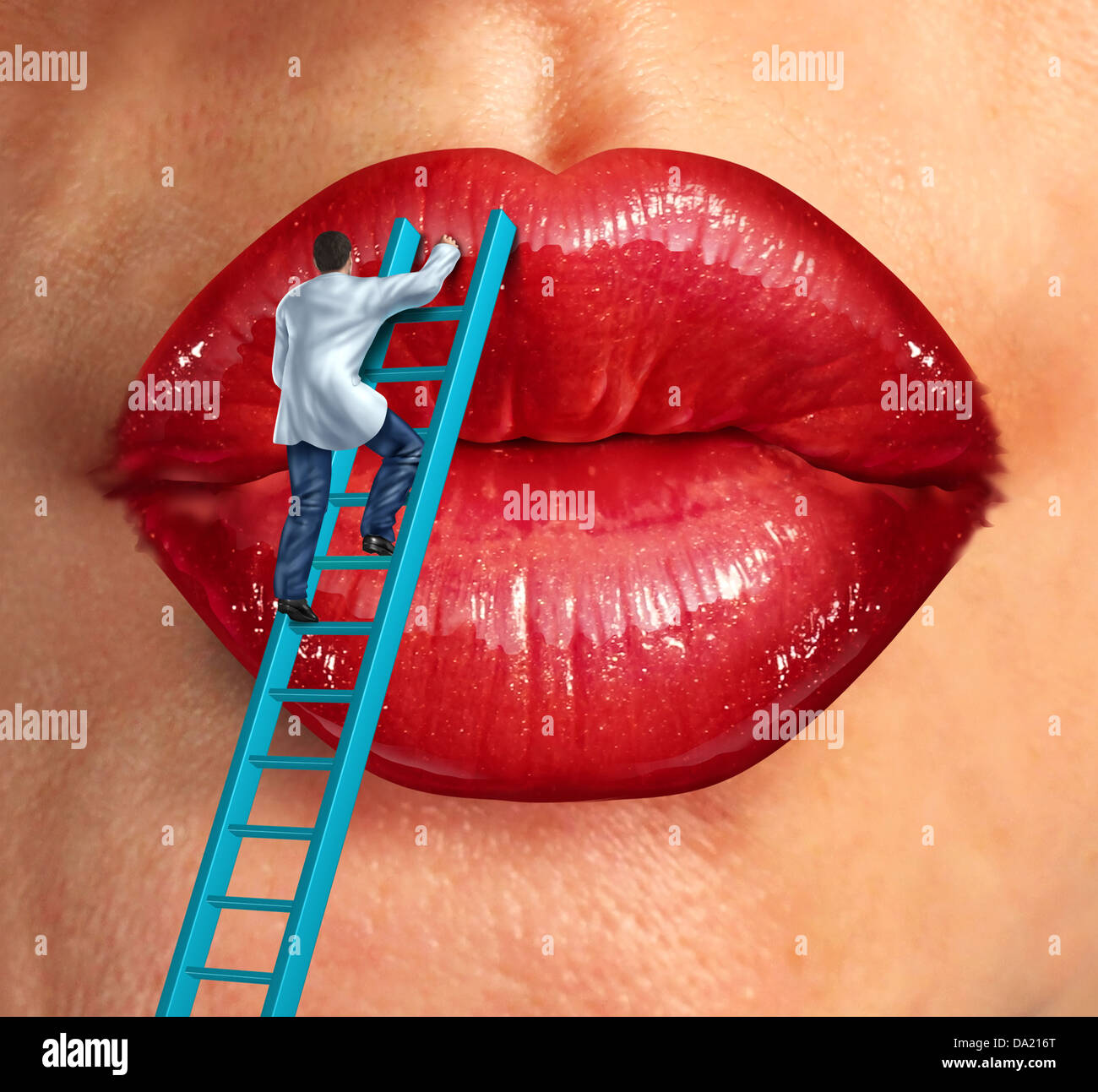 Plastic surgery and cosmetic improvement medical health care concept ...