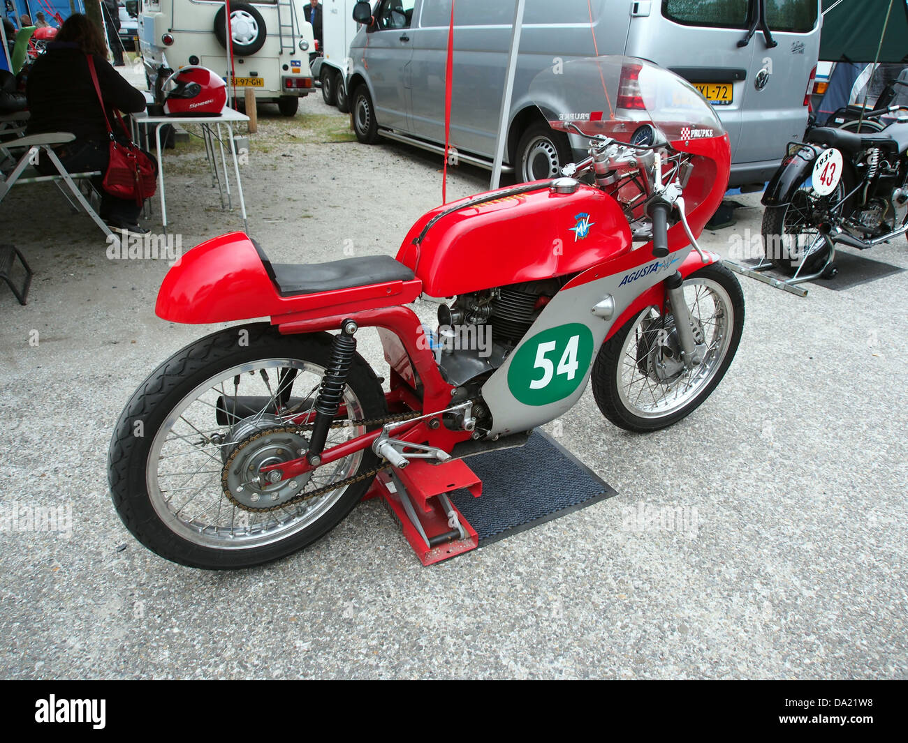This image shows the MV Augusta No. 54, a high-performance motorcycle ...