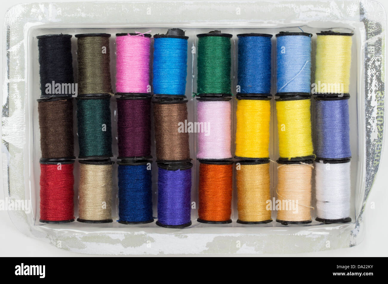 A colorful kit of sewing thread Stock Photo - Alamy