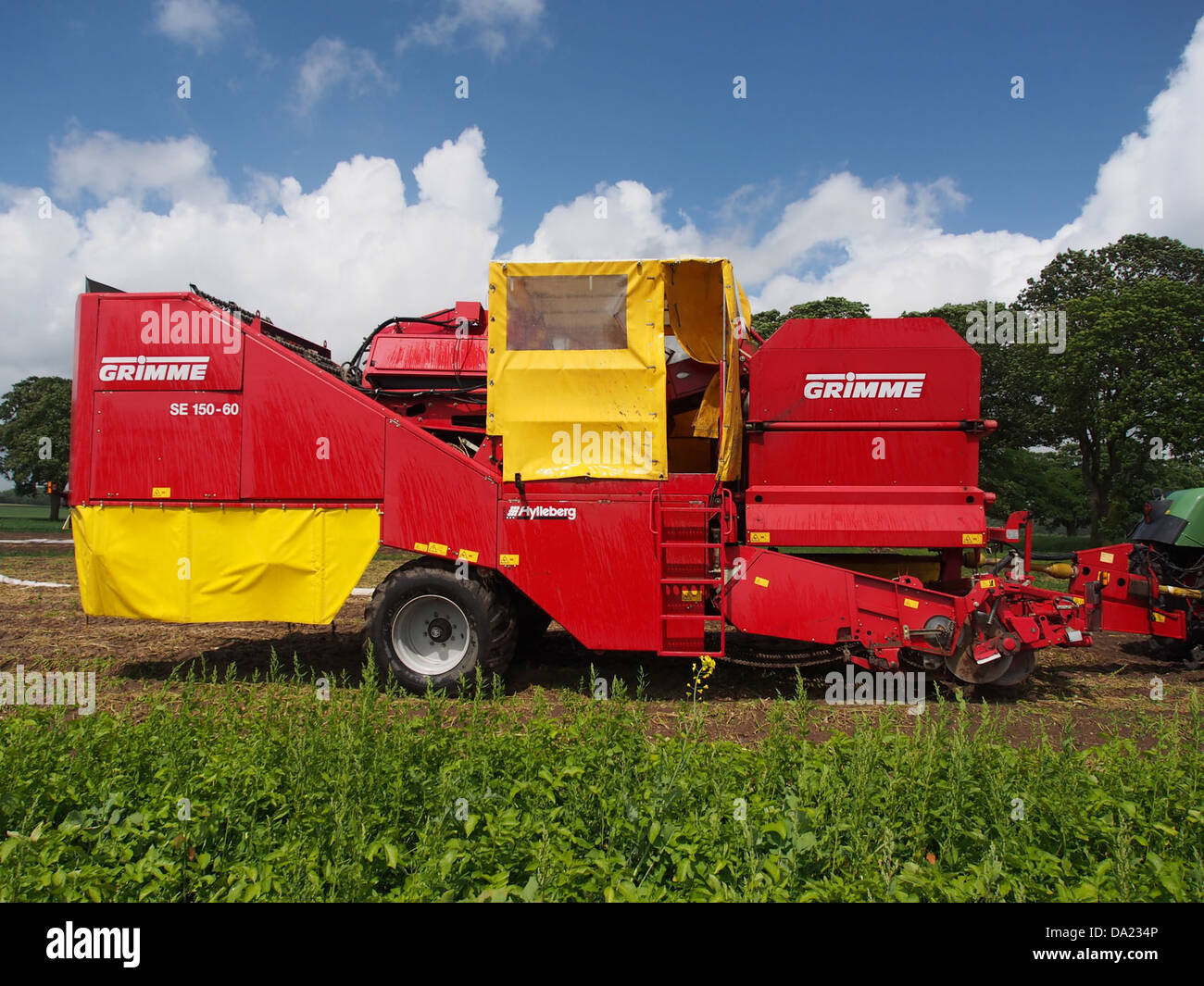The GRIMME SE 150-60 is a modern agricultural machine used for potato ...