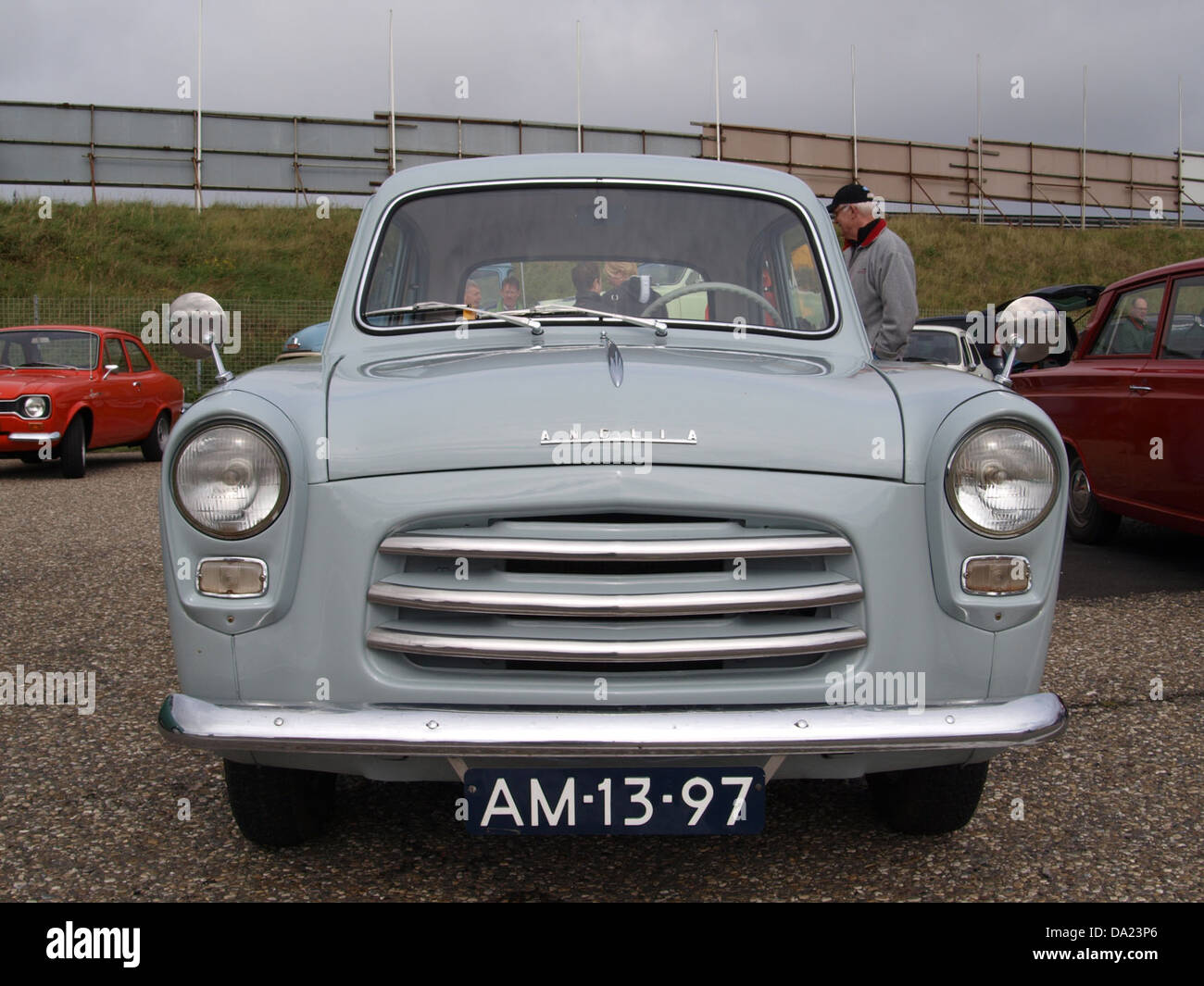 The 1957 Ford Anglia De Luxe 101, captured at the Nationaal Oldtimer ...