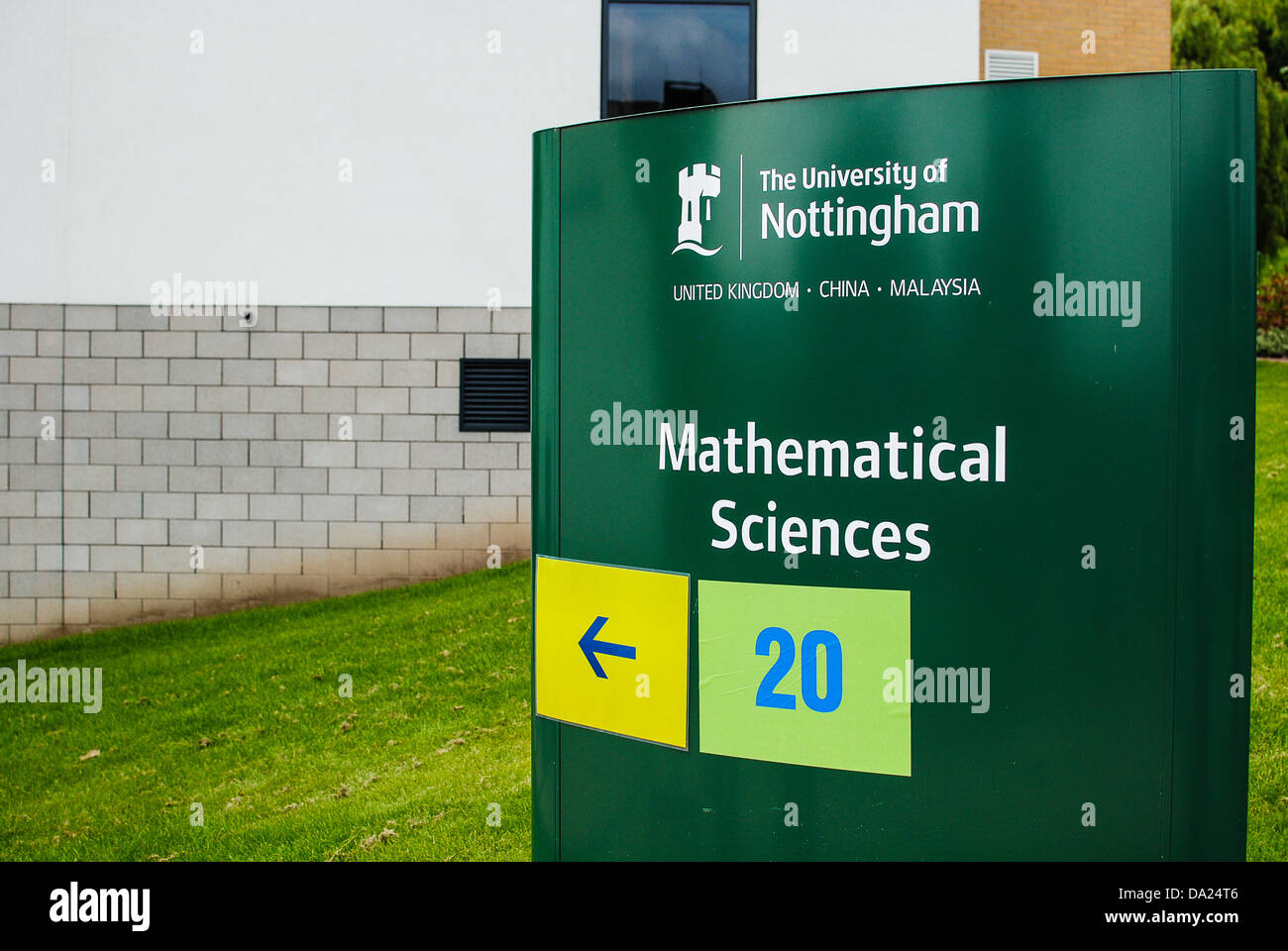 Nottingham University Mathematical Sciences sign Stock Photo - Alamy