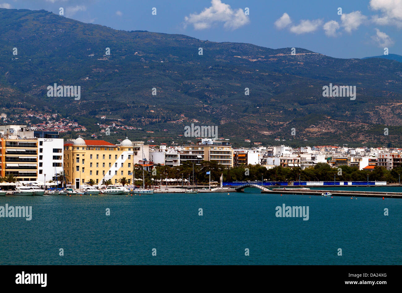 Volos city in Greece. View from the sea Stock Photo - Alamy