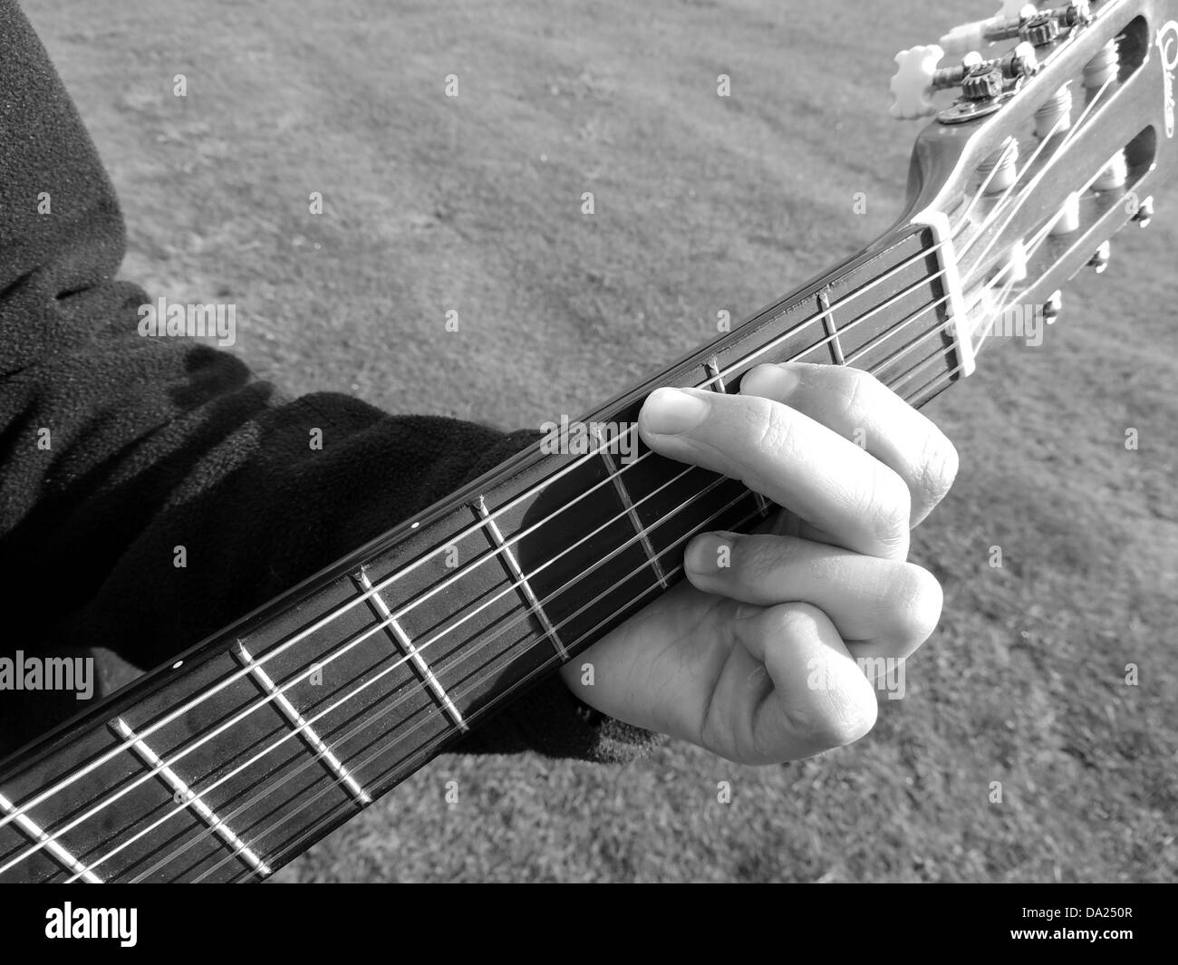Classical guitar player Black and White Stock Photos & Images - Alamy