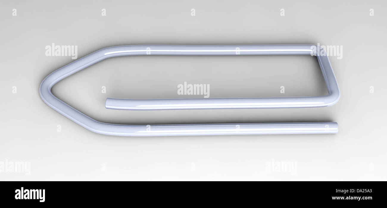 3D rendered Illustration. A paper clip Stock Photo - Alamy