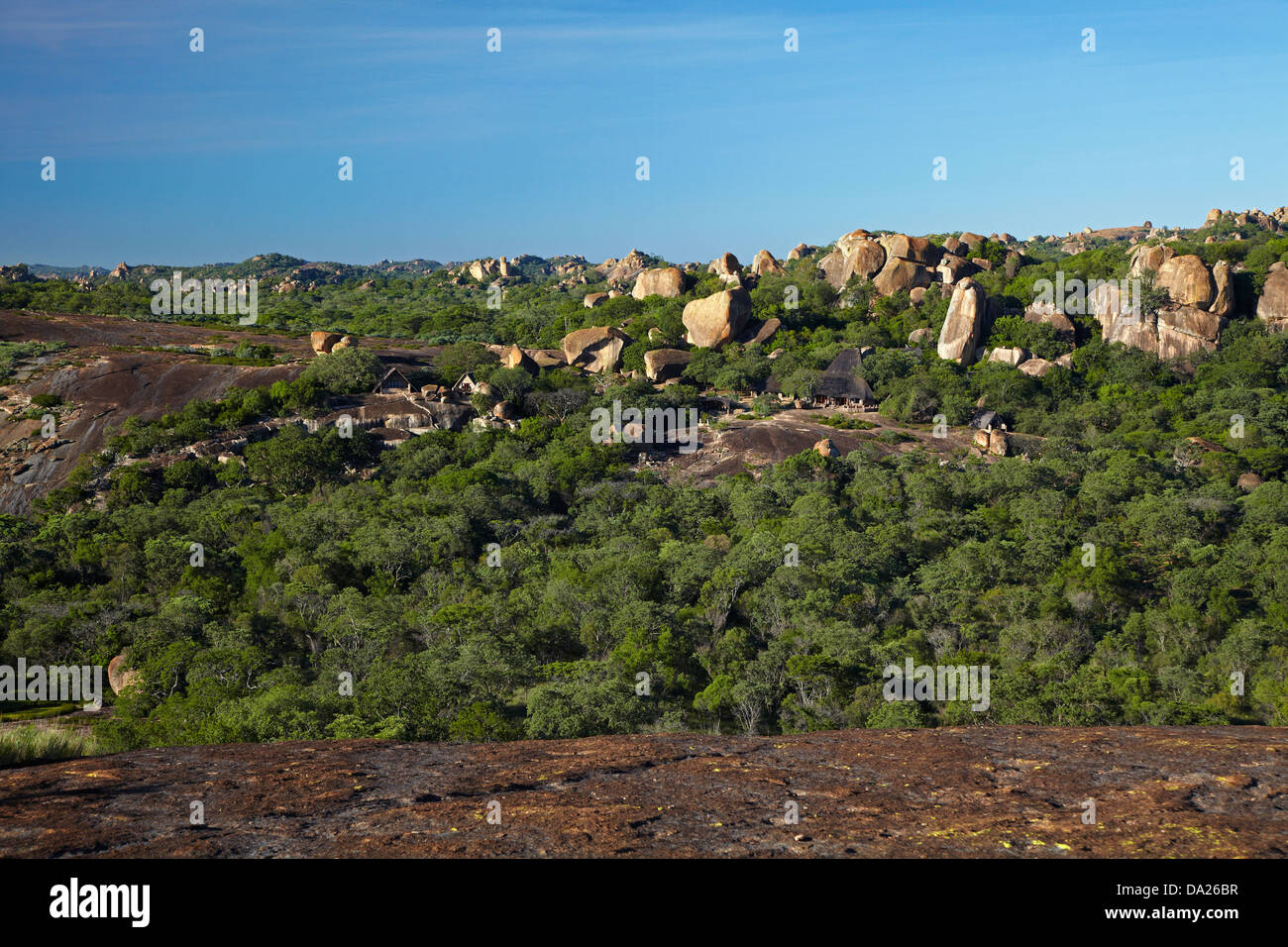Big Cave Camp, blending in to the granite outcrops of the Matopos Hills ...