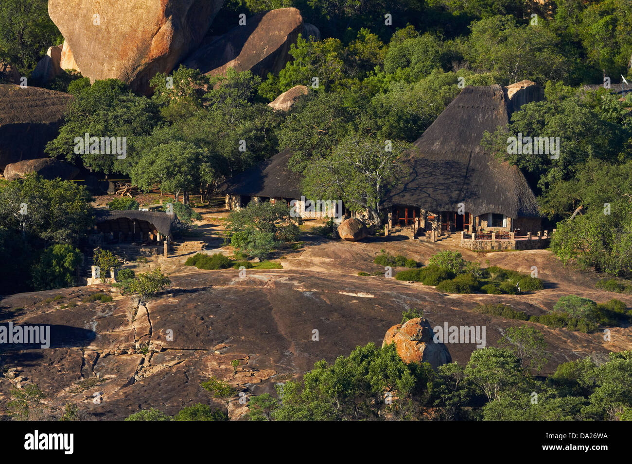 Big Cave Camp, blending in to the granite outcrops of the Matopos Hills ...