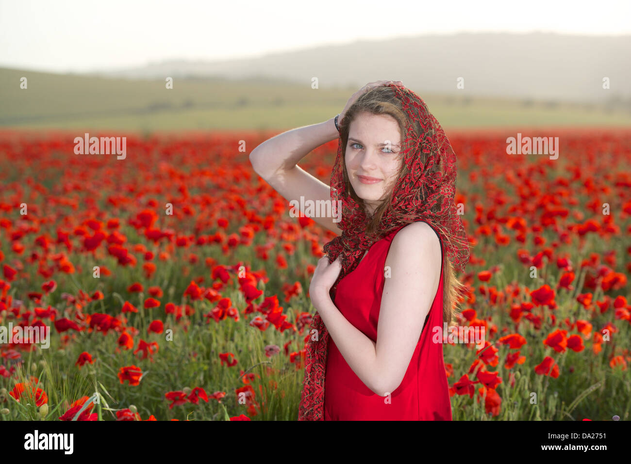 Model Megan Cheek dressedin Sarina Poppy's luscious silk dresses in a ...