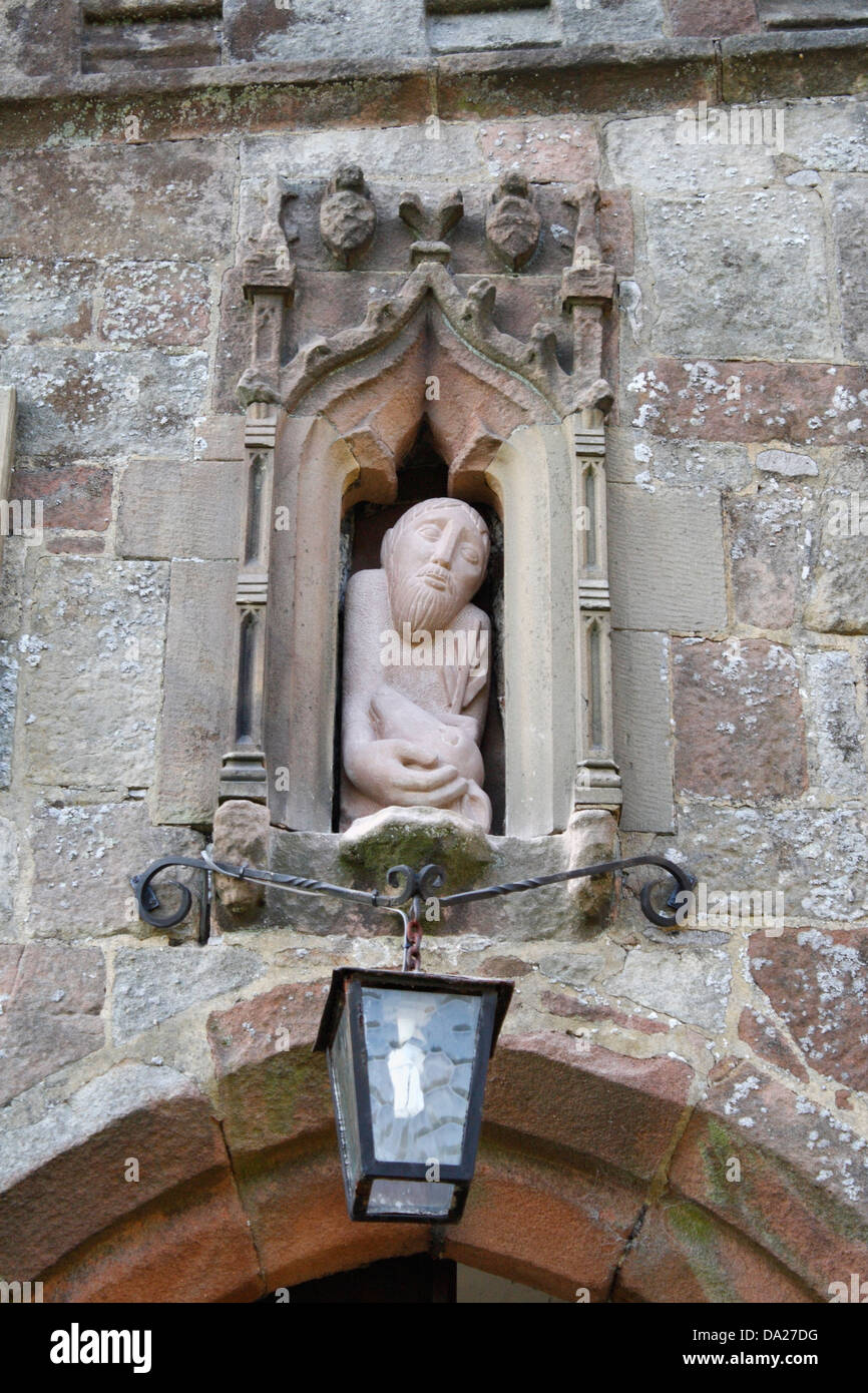 Doorway of St Giles church in Hartington Derbyshire England Stock Photo ...