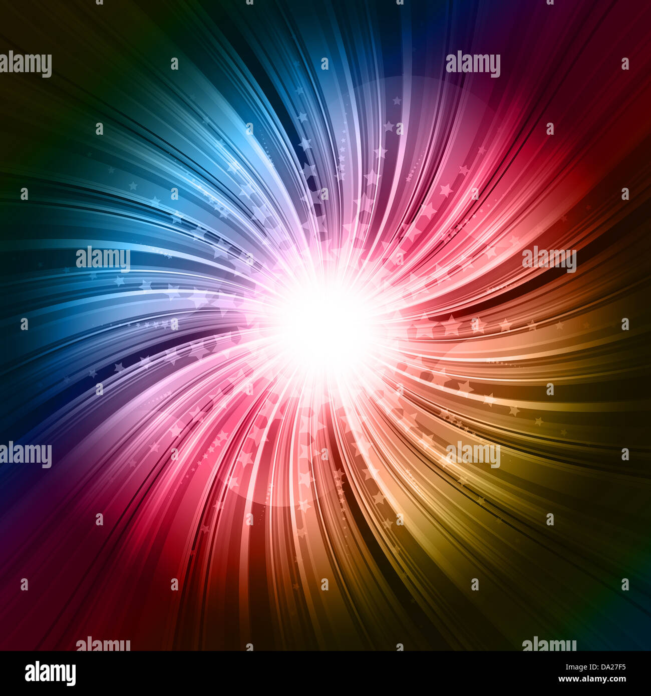 Colourful background with a starburst effect Stock Photo - Alamy