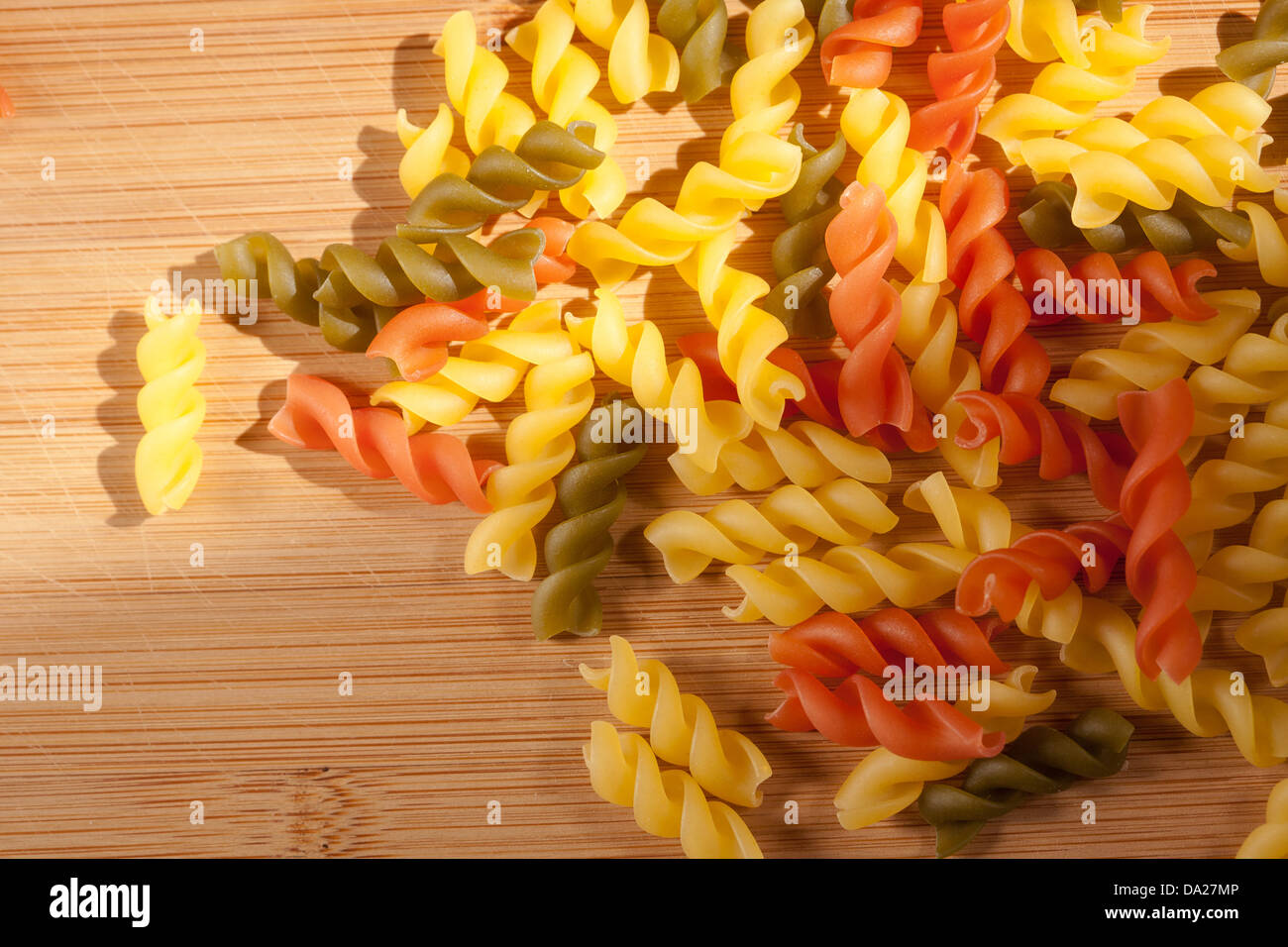 Shot of colorful pasta ingredient drenched in sunlight Stock Photo - Alamy