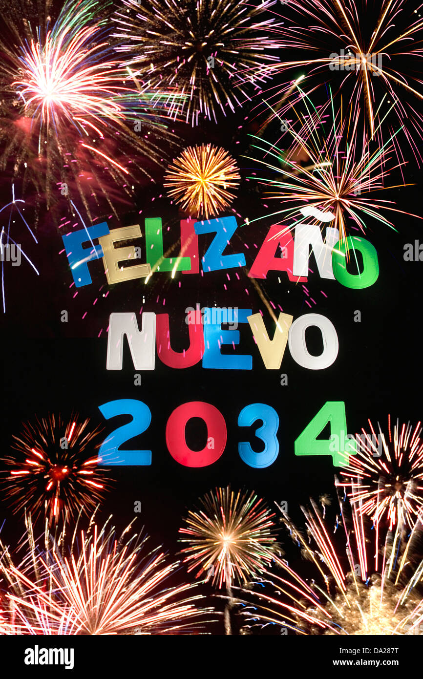 Feliz Ano Nuevo Spanish Stock Photos & Feliz Ano Nuevo Spanish Stock ...