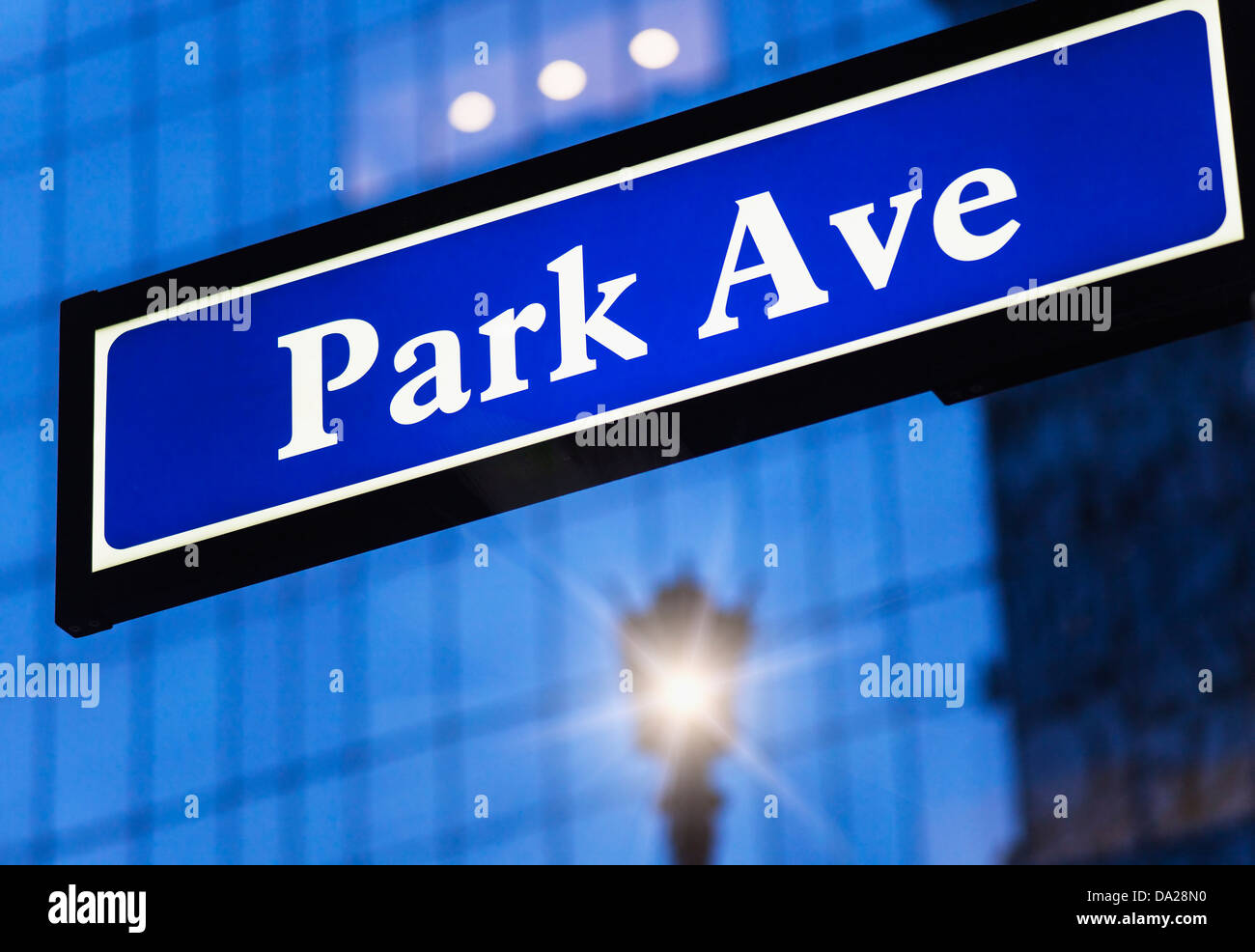 USA, New York City, Detail of Park Avenue sign Stock Photo - Alamy