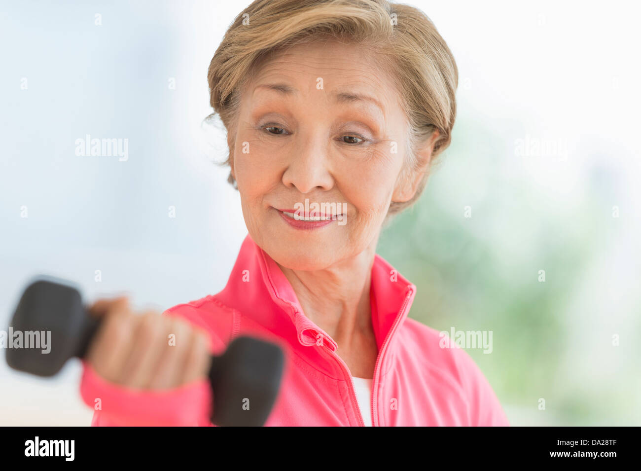 Senior woman exercising Stock Photo - Alamy