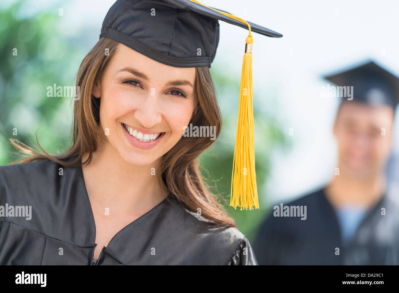 Female and male student on graduation ceremony Stock Photo - Alamy