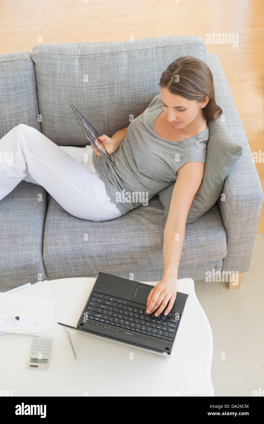 Young caucasian woman doing side hi-res stock photography and images ...