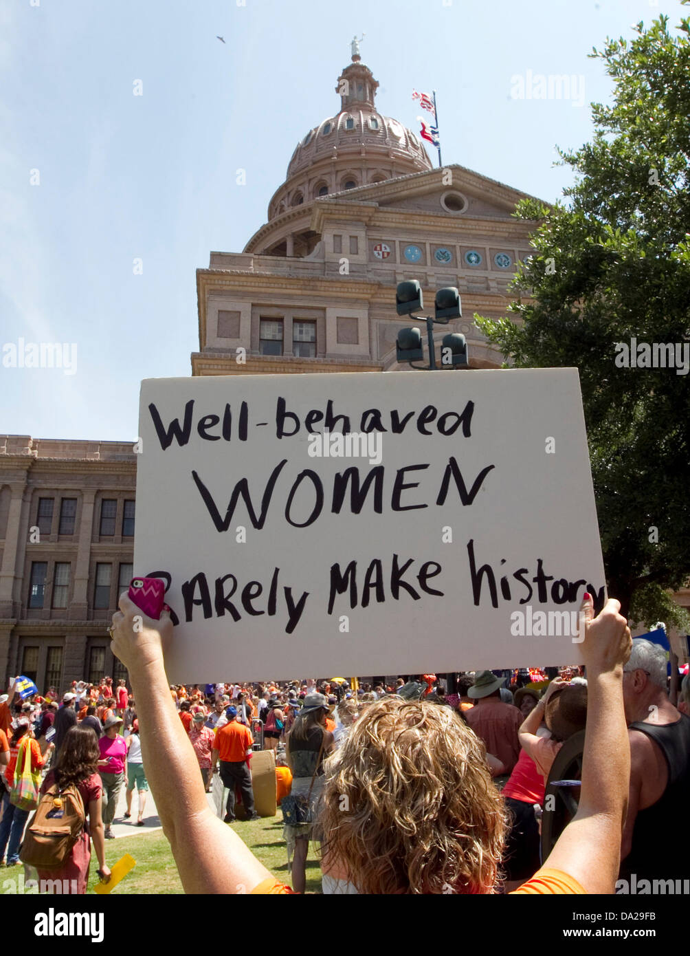 Woman holds sign pro choice rally hi-res stock photography and images ...