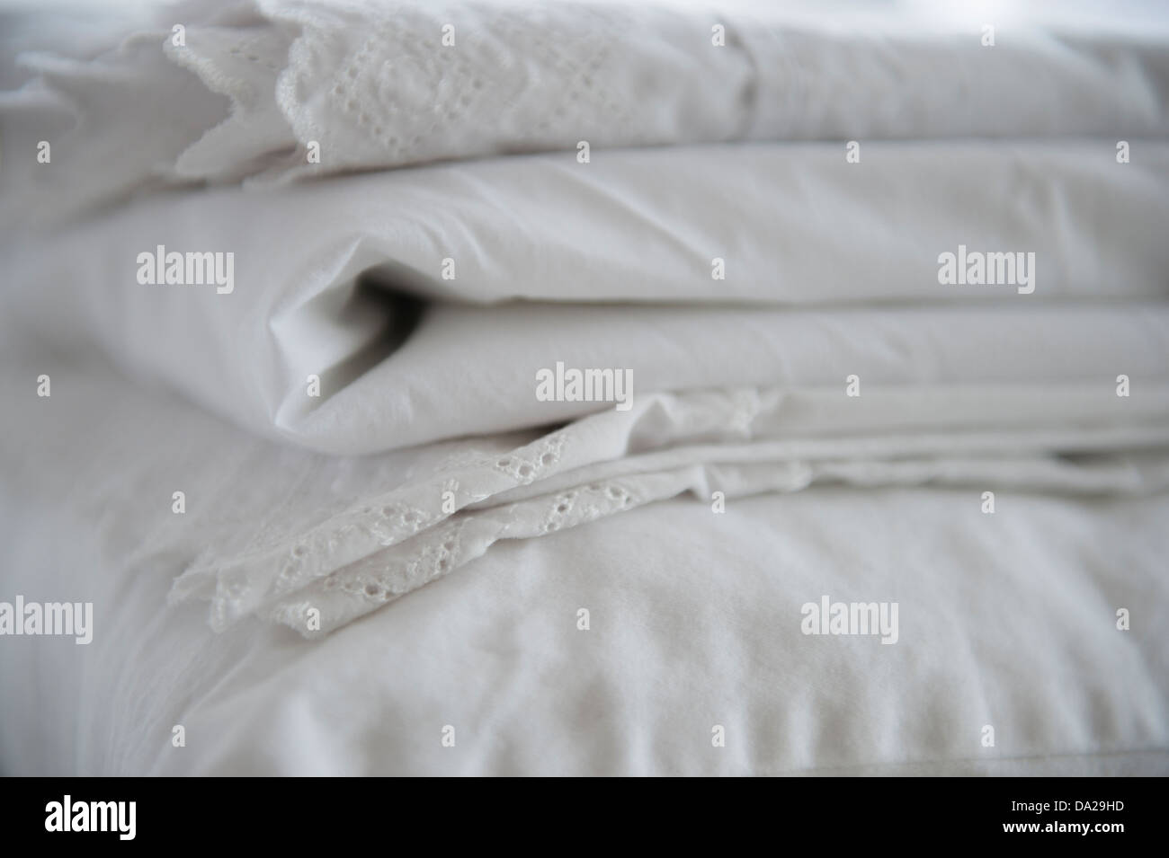 Folded laundry sheets hi-res stock photography and images - Alamy