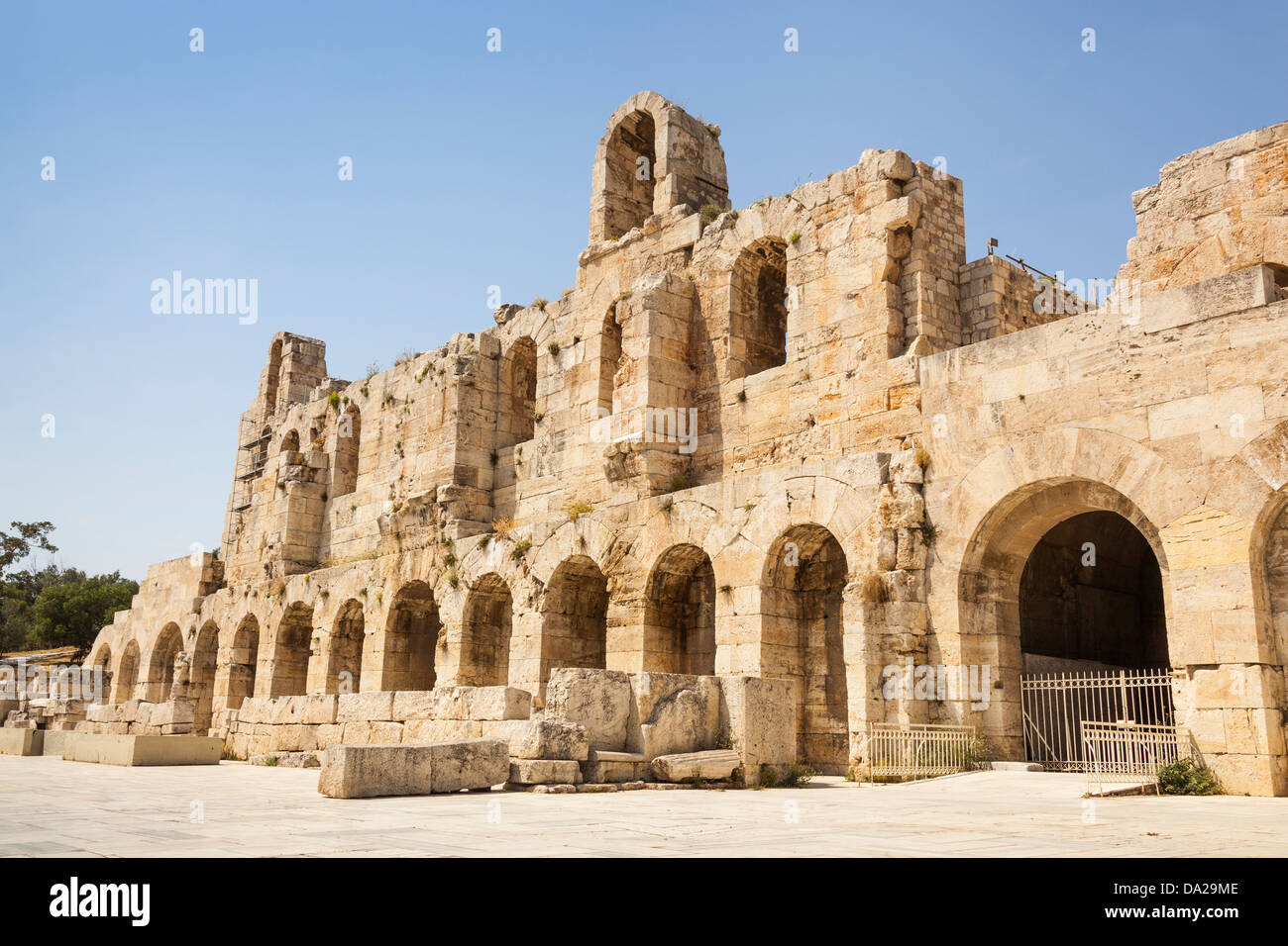 Odeon of Herodes Atticus, located on southwest slope of the Acropolis ...