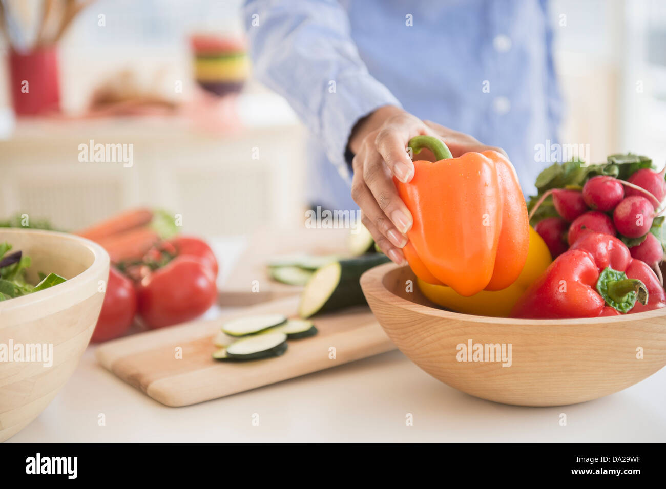 Mid section of african american woman hi-res stock photography and ...