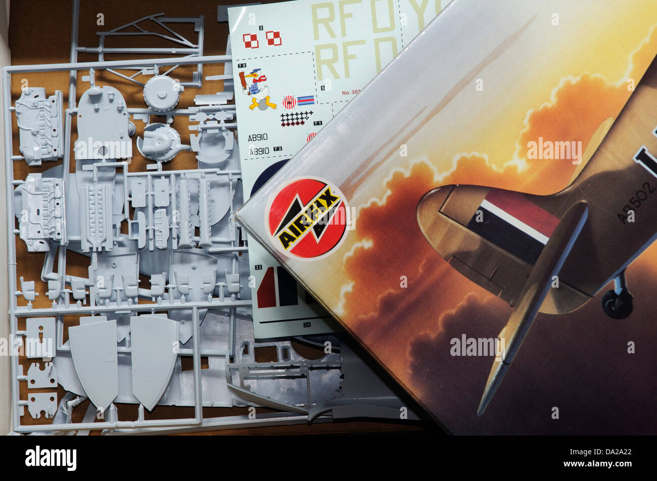 An Airfix model Spitfire in 1/24 scale Stock Photo - Alamy