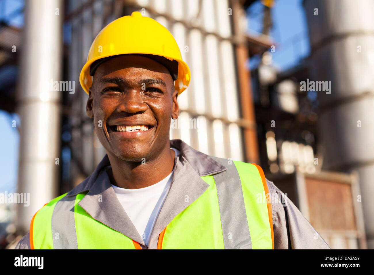 African Workers Smiling