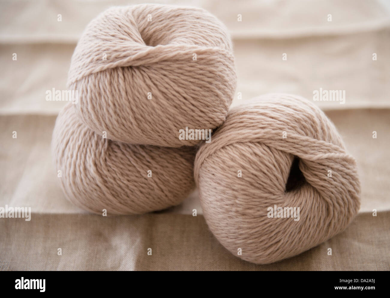 Studio Shot of balls of wool Stock Photo - Alamy