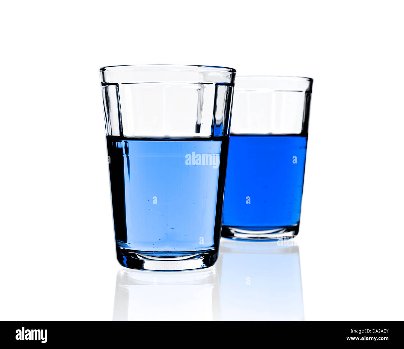 Glasses on light blue Cut Out Stock Images & Pictures - Alamy