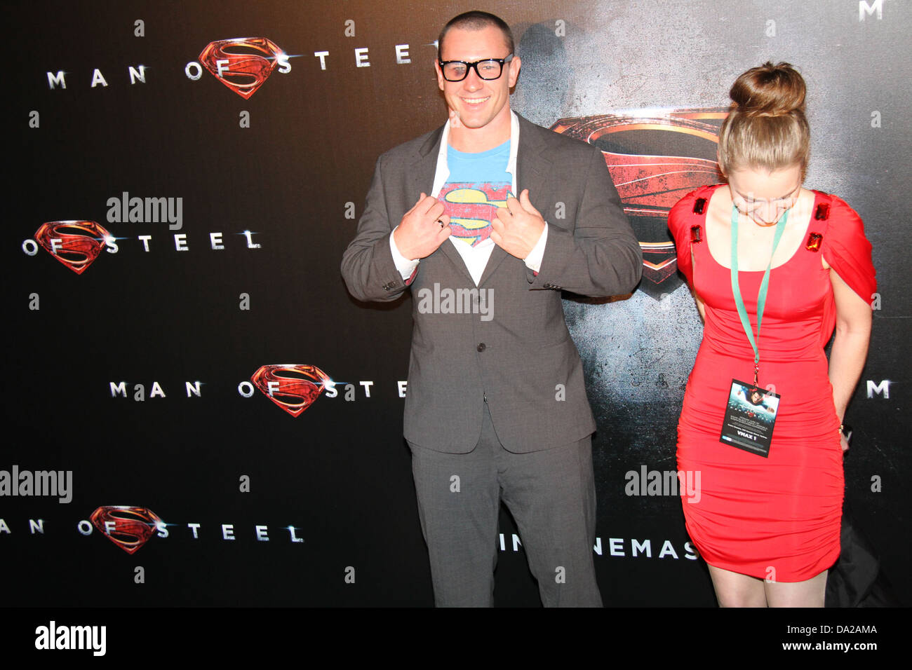 Pictured is South Sydney Rabbitoh player Dave Tyrrell and partner Stock ...