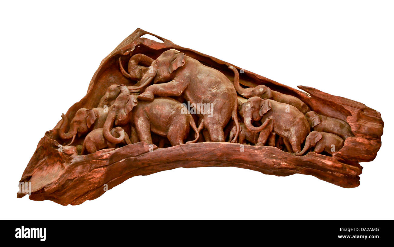 Elephant Head isolated Stock Photo - Alamy