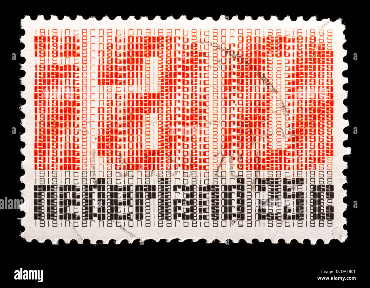 Postage stamp from the Netherlands depicting the letter IAO, for the 50 ...