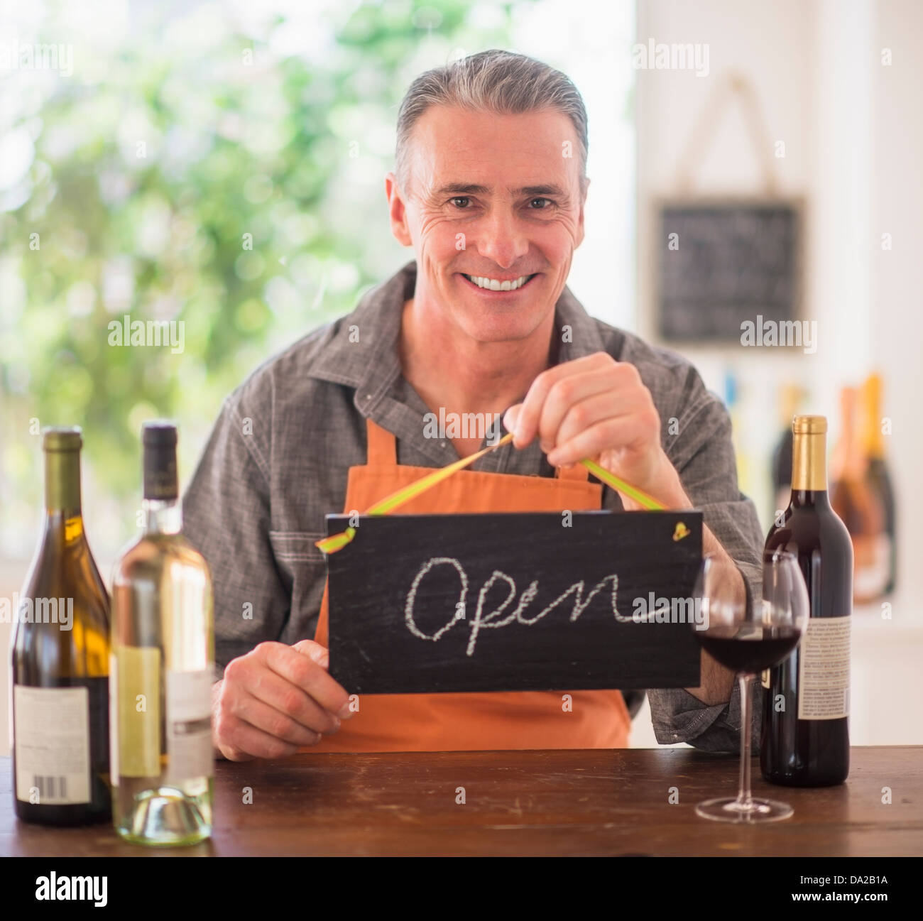 Open bottle of wine on counter hi-res stock photography and images - Alamy