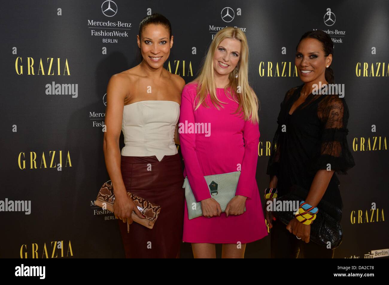 Berlin, Germany. 1st July 2013. Annabelle Mandeng,Tanja Buelter and ...
