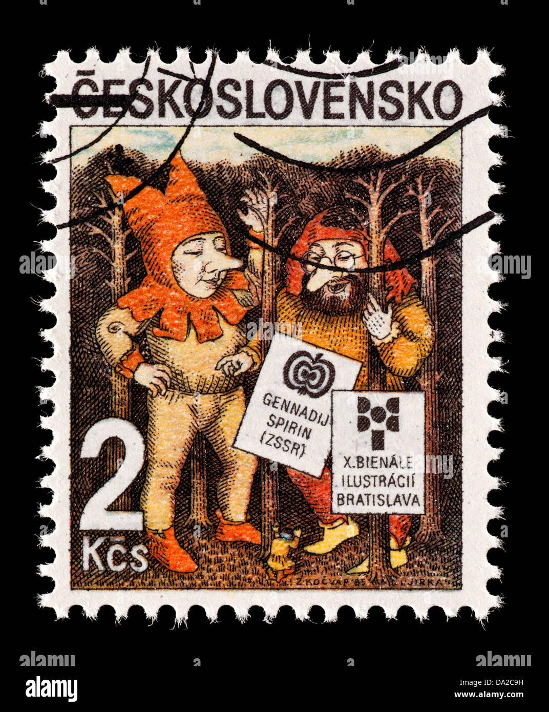Postage stamp from czechoslovakia depicting hi-res stock photography ...