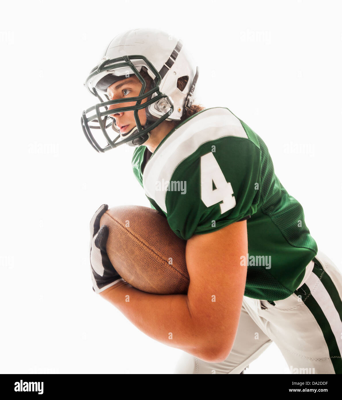 Portrait of American football player Stock Photo - Alamy