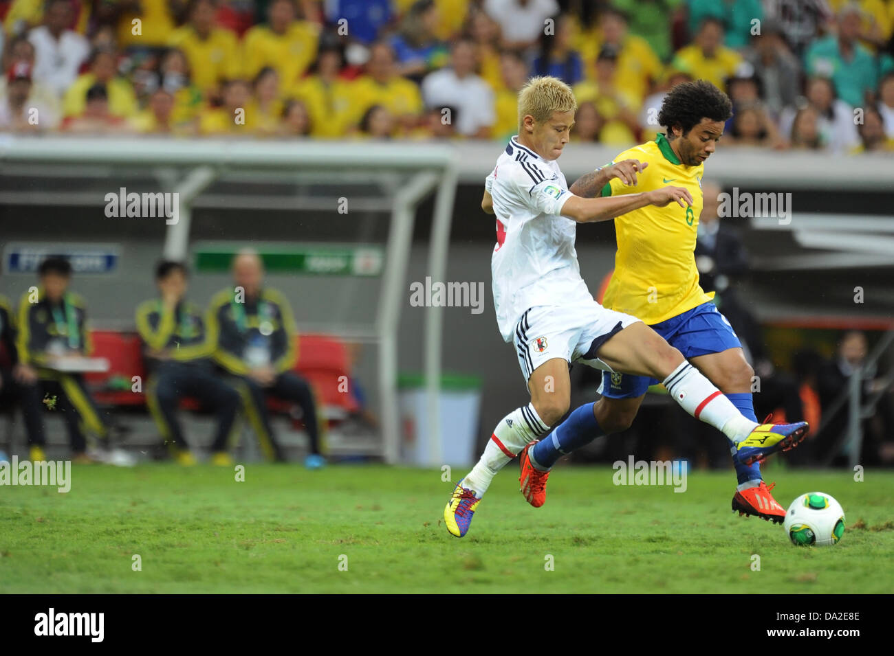 Keisuke Honda (JPN), Marcelo (BRA), JUNE 15, 2013 - Football / Soccer ...