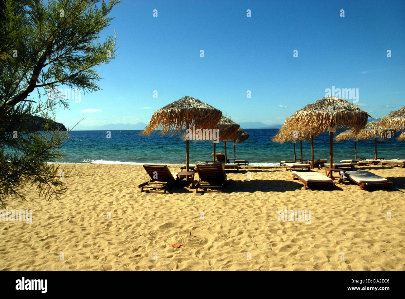 Greek Beach, A Beach in Greece Stock Photo - Alamy