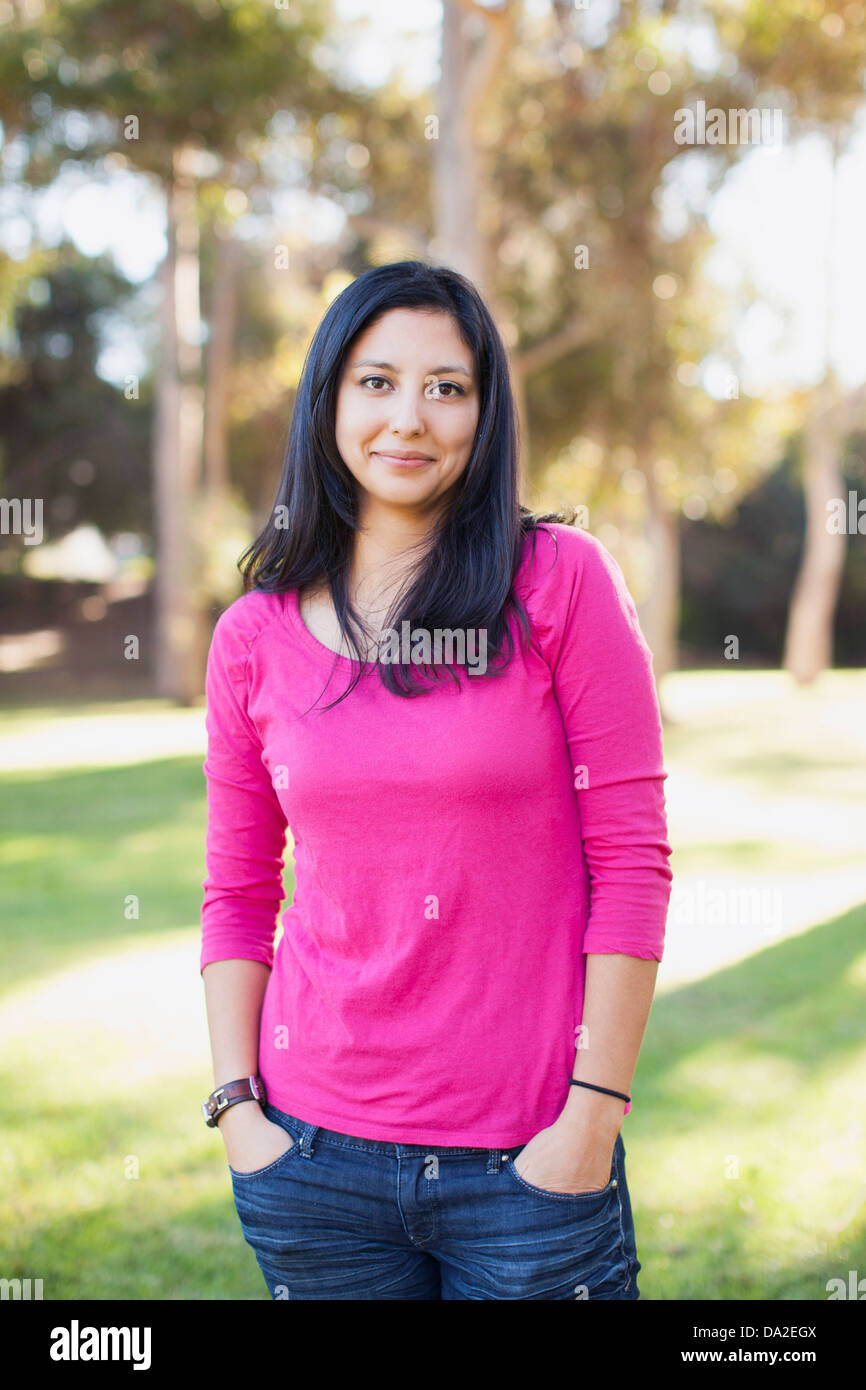 USA, California, Irvine, Portrait of smiling woman Stock Photo - Alamy