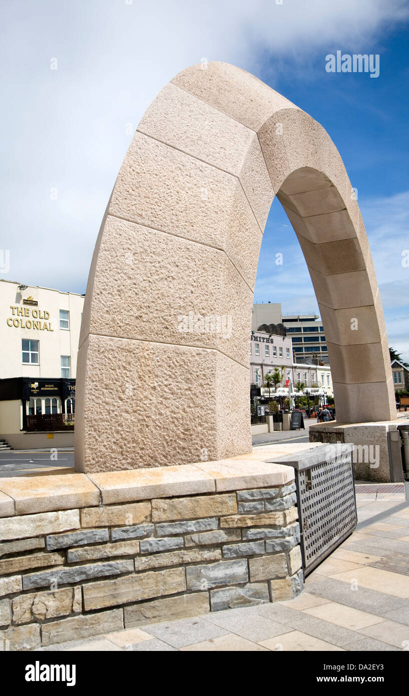 Stone archway promenade feature Weston Super Mare, Somerset, England ...