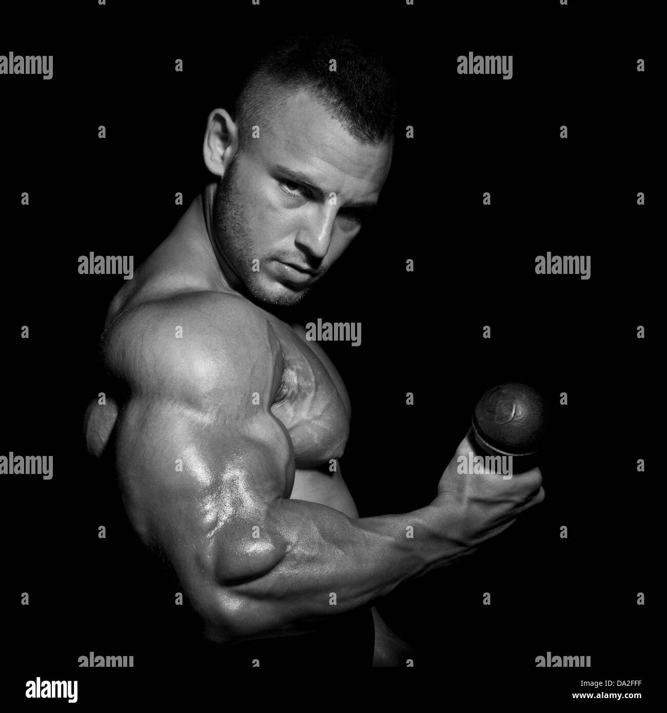 Muscular men blue eyes Black and White Stock Photos & Images - Alamy