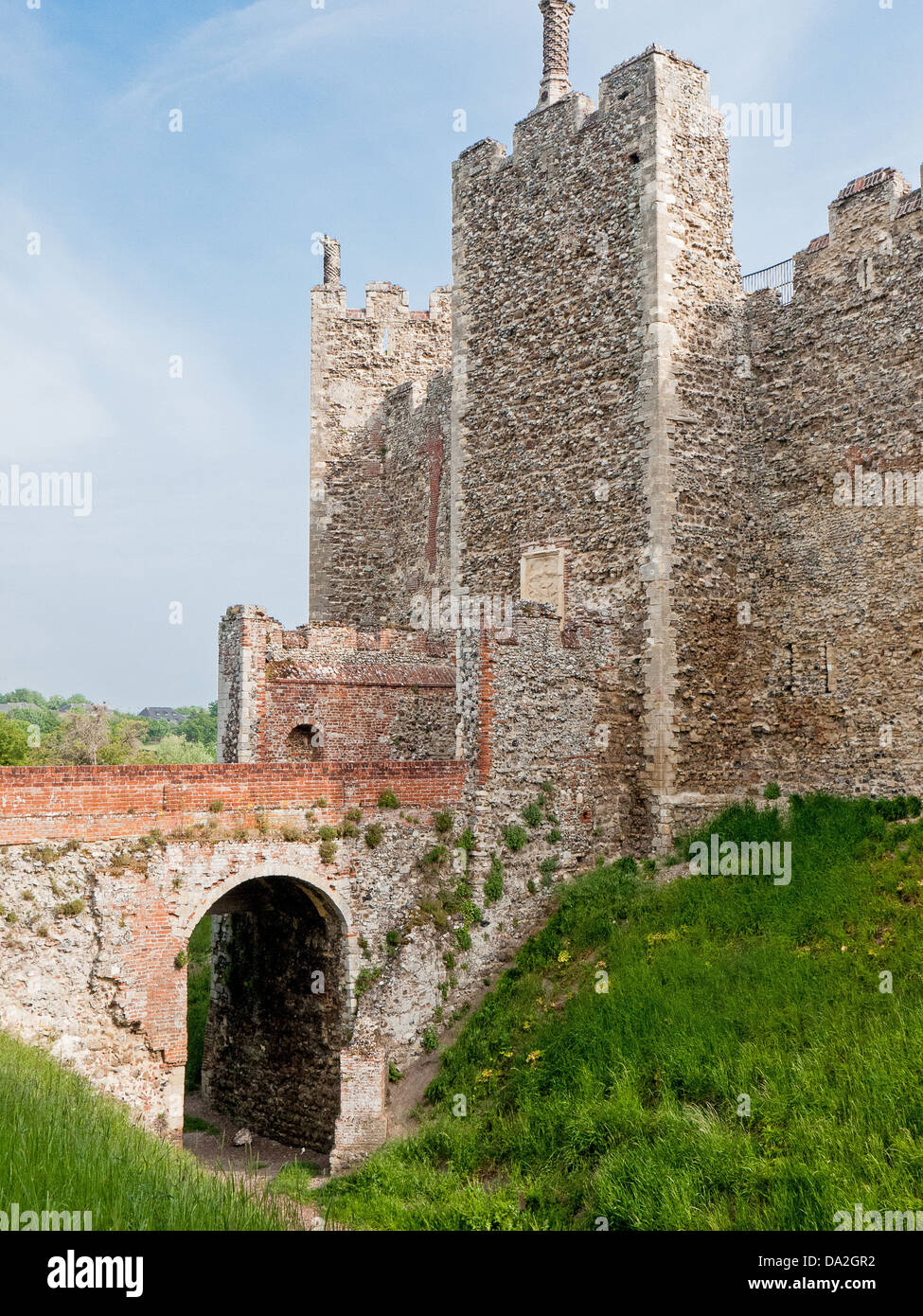 Medieval Framlingham Castle, a Norman castle in a historic market town ...
