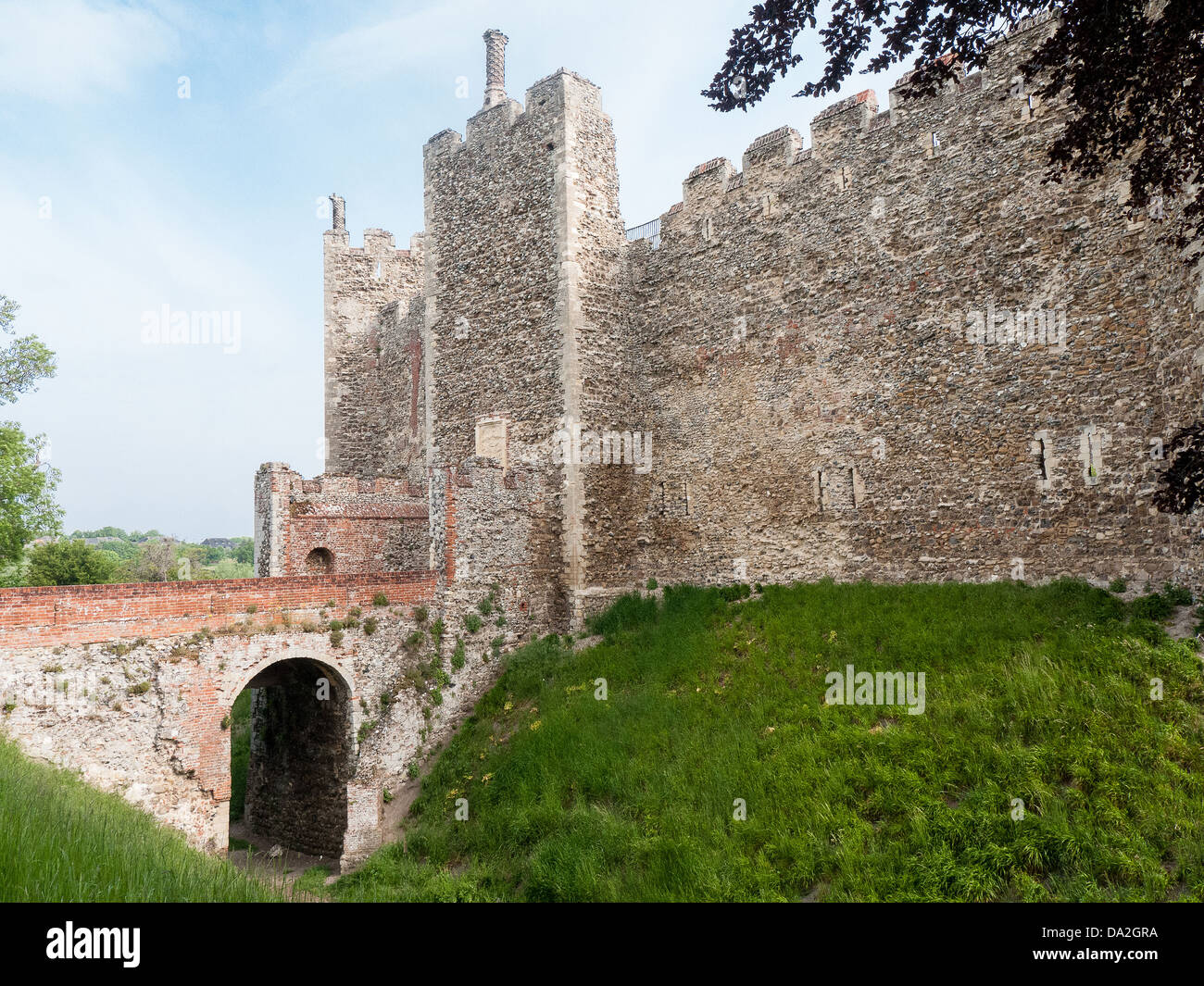 Medieval Framlingham Castle, a Norman castle in a historic market town ...