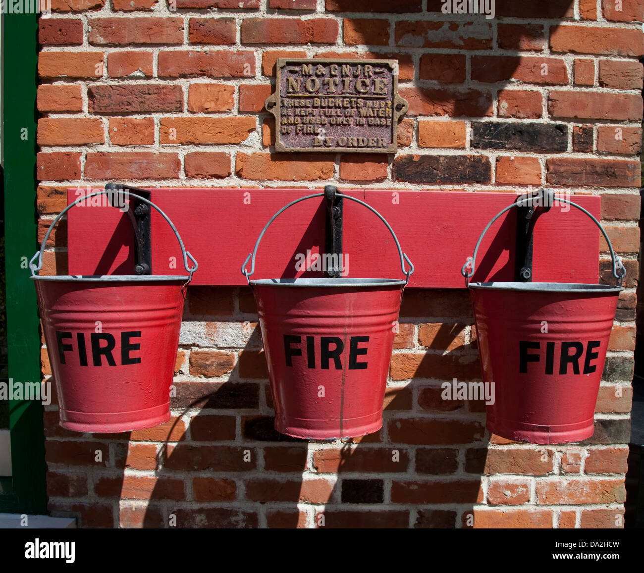 Railway station fire buckets hi-res stock photography and images - Alamy
